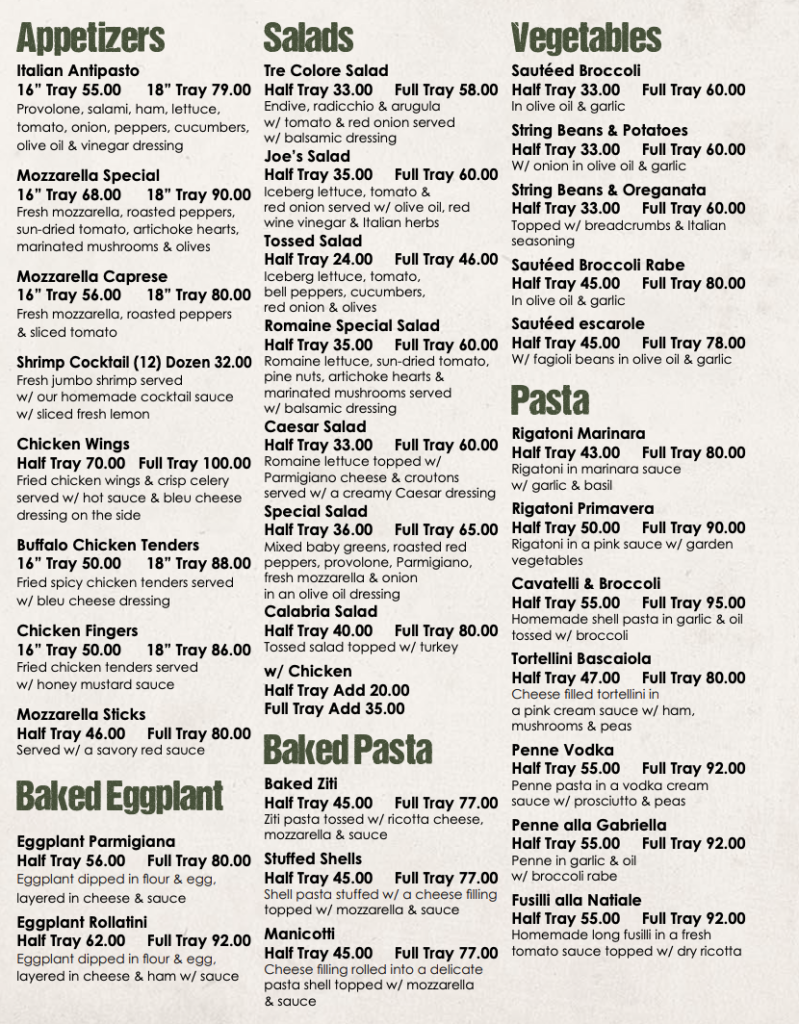 Calabria Restaurant & Pizzeria | Nationwide Shipping